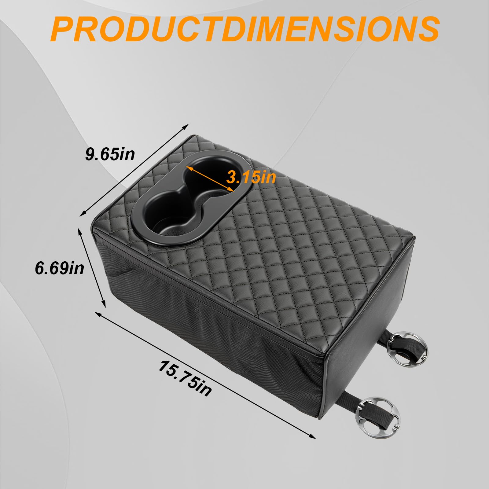 Universal Car Rear Seat Armrest 2 Row Console Box with Cup Holder Back ...