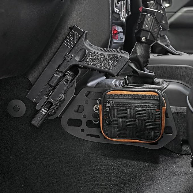 Gun Holder with Molle Panel (18-24 Jeep Wrangler JL) Polymer Fast Hols ...
